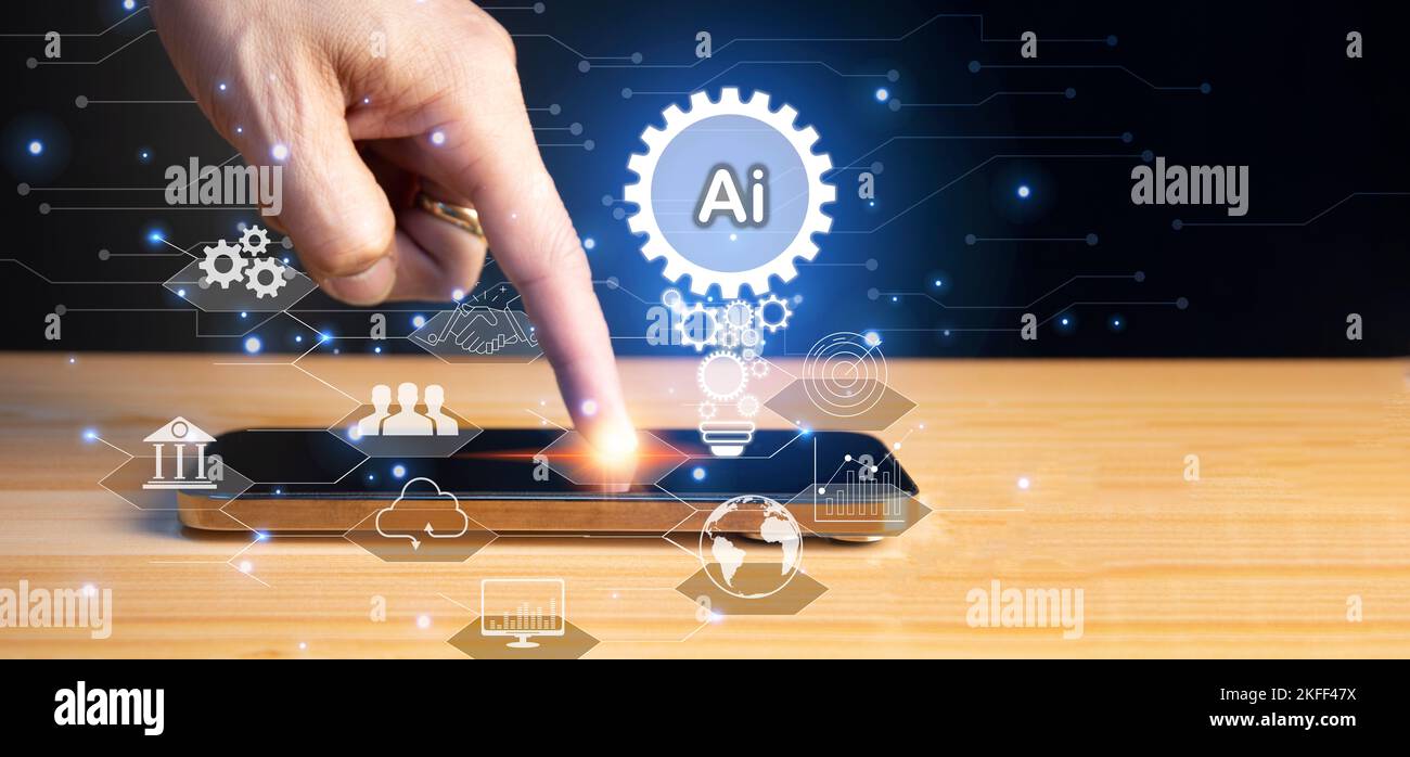 The concept of business is driven by artificial intelligence (AI ...