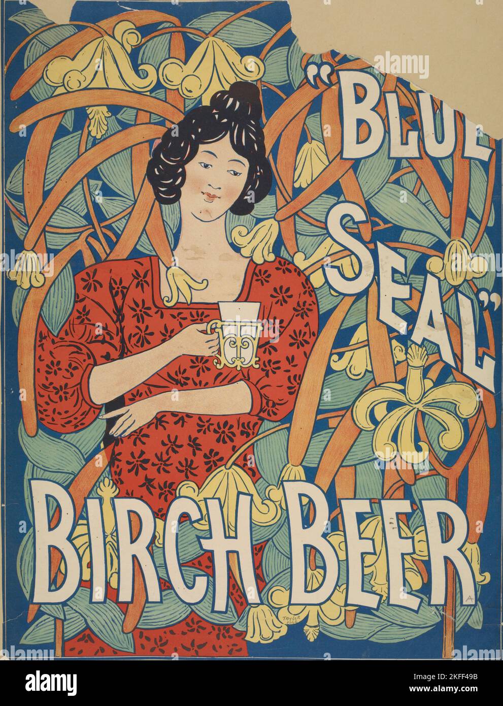 Blue Seal birch beer, c1895 - 1917 Stock Photo - Alamy