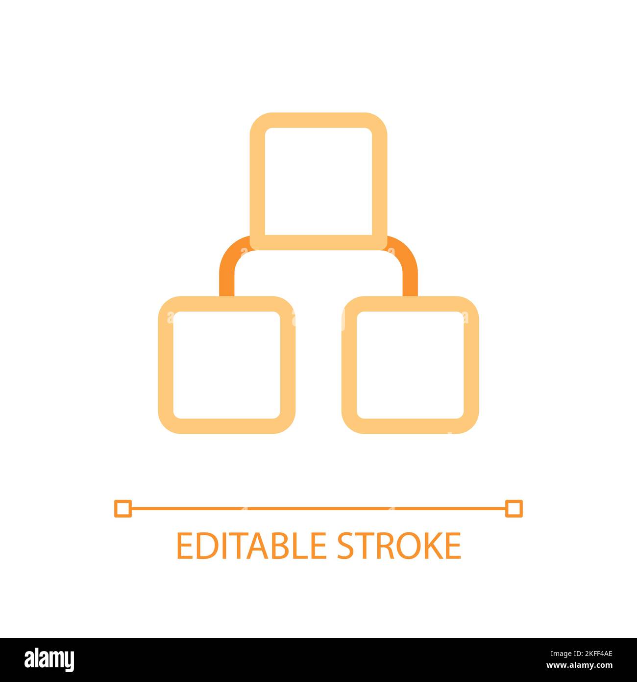 Infographic blocks pixel perfect color linear ui icon Stock Vector ...