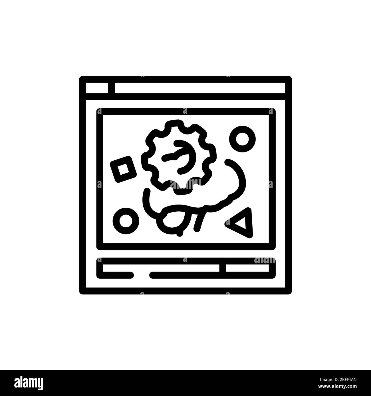 Educational video olor line icon. Children learning. Pictogram for web ...