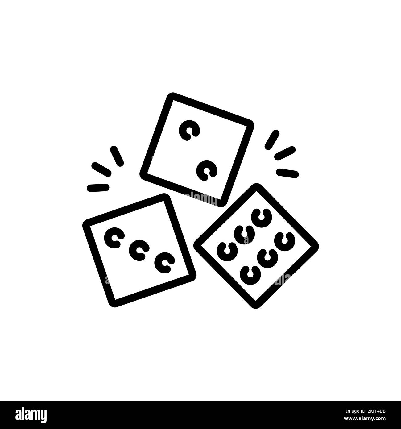 Jackpot black line icon. Casino game. Pictogram for web page Stock ...