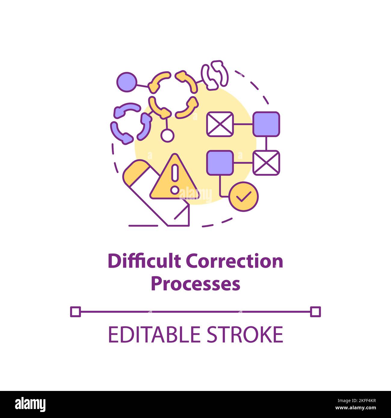 Difficult correction processes concept icon Stock Vector Image & Art - Alamy
