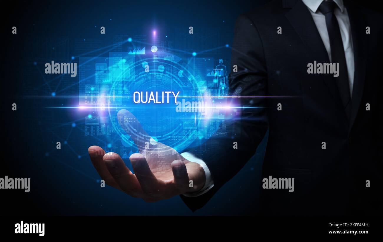 Man hand holding digital technology concept Stock Photo - Alamy