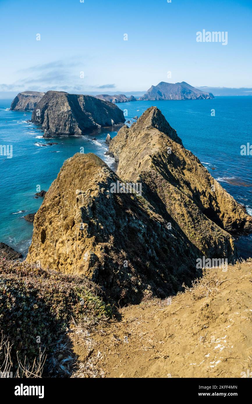 Anacapa Island Chain Rises From The Pacific Ocean in Channel Islands ...