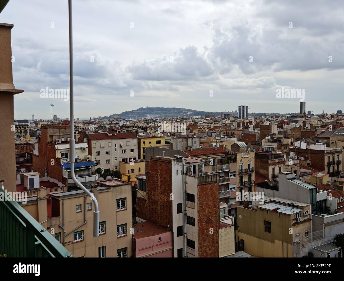 Cityscape. View from balcony. Barcelona, Catalonia, Spain Stock Photo ...