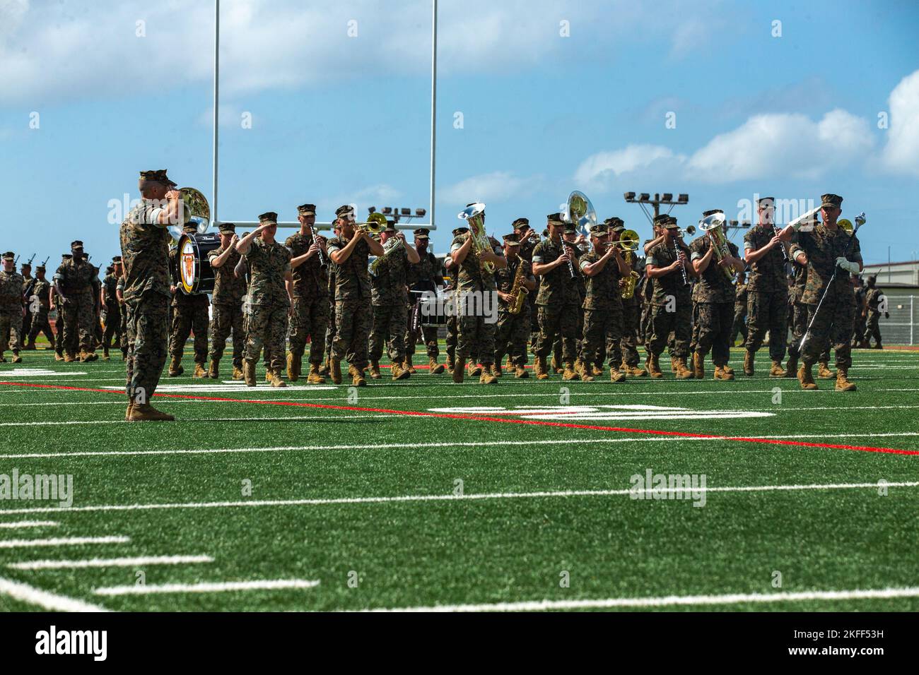 U.S. Marines with the III Marine Expeditionary Force Band participate ...