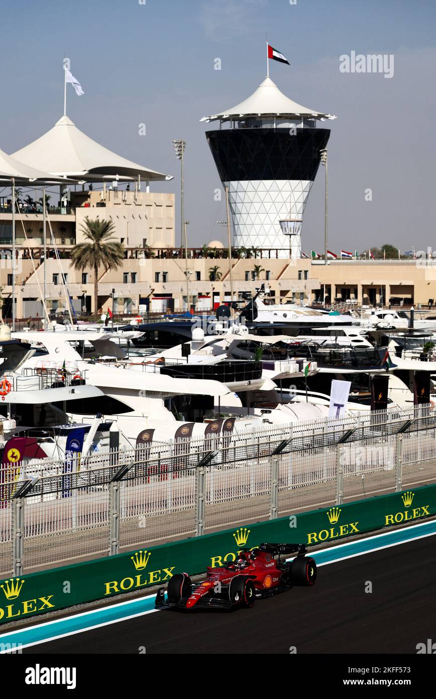 Charles Leclerc (MON) Ferrari F1-75. Abu Dhabi Grand Prix, Friday 18th ...