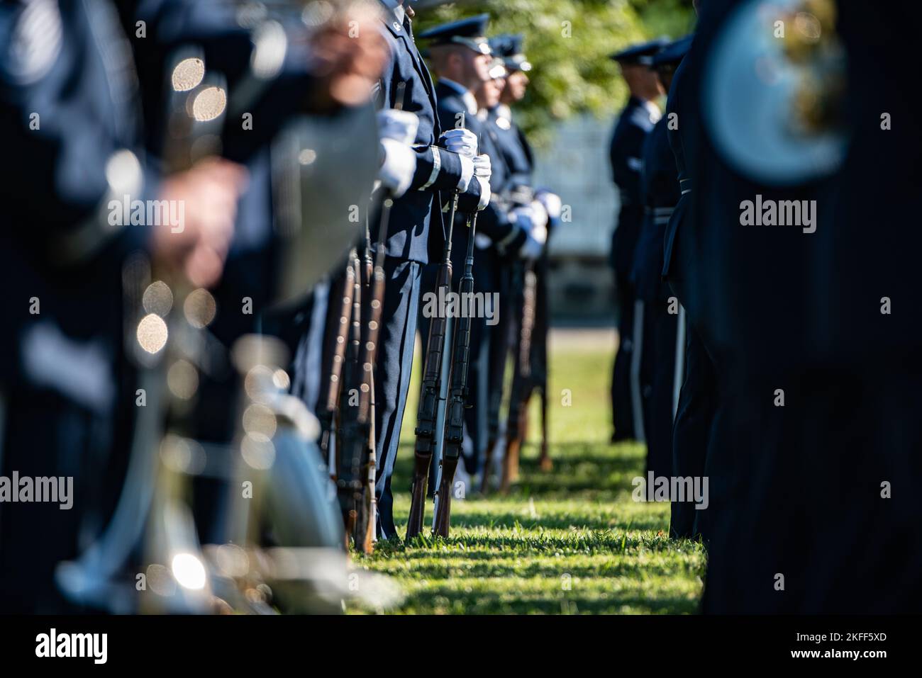 The U.S. Air Force Honor Guard, the U.S. Air Force Ceremonial Brass ...