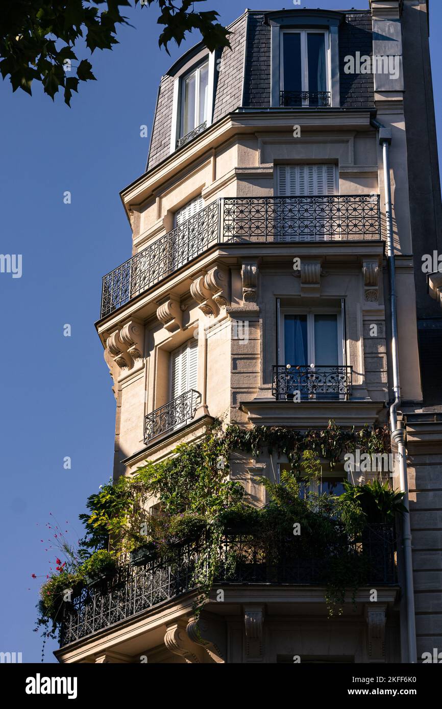 The vertical low-angle shot of a medieval building exterior before the ...