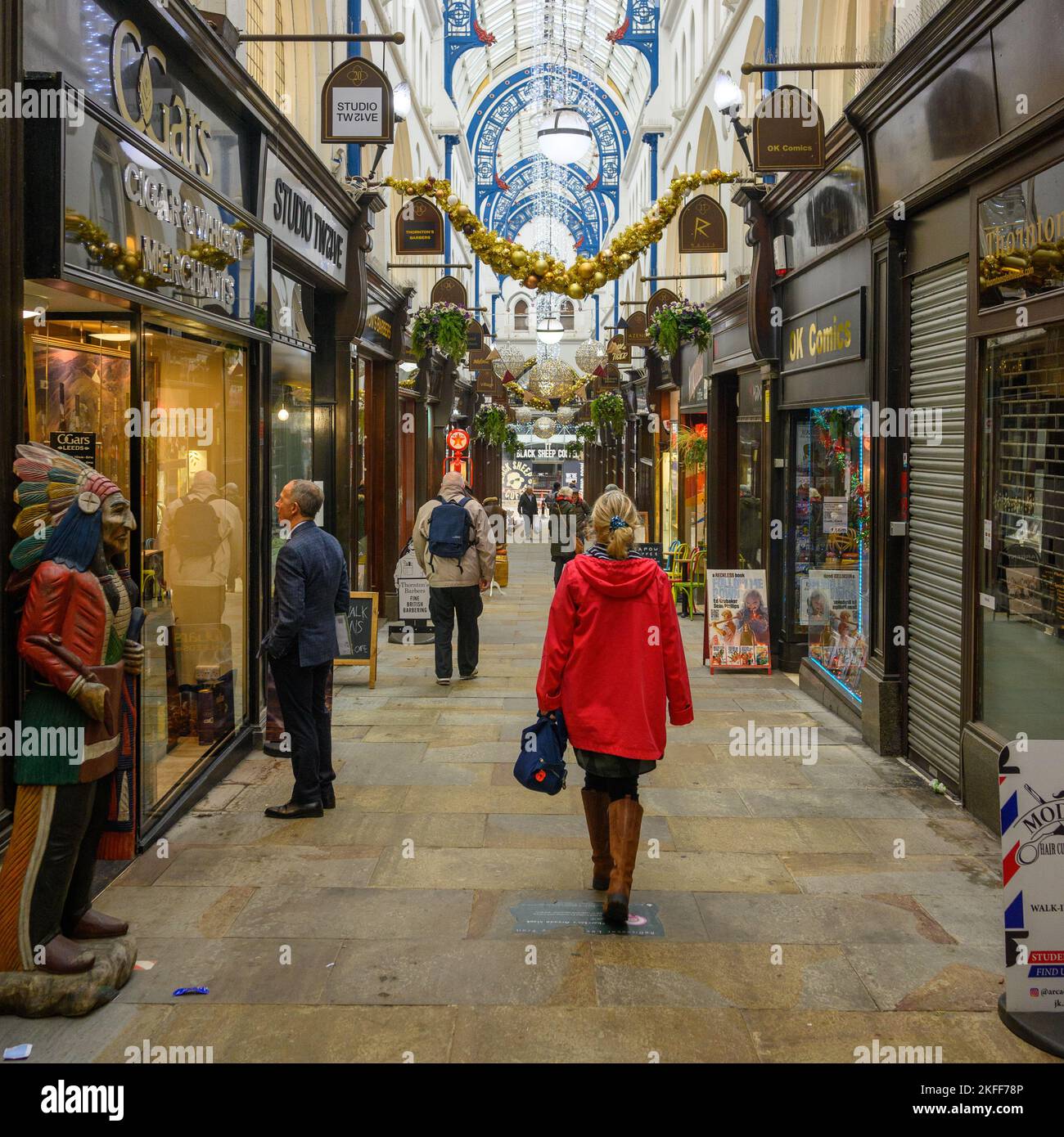 Thornton's Arcade shops and shopping, Leeds, UK Stock Photo - Alamy