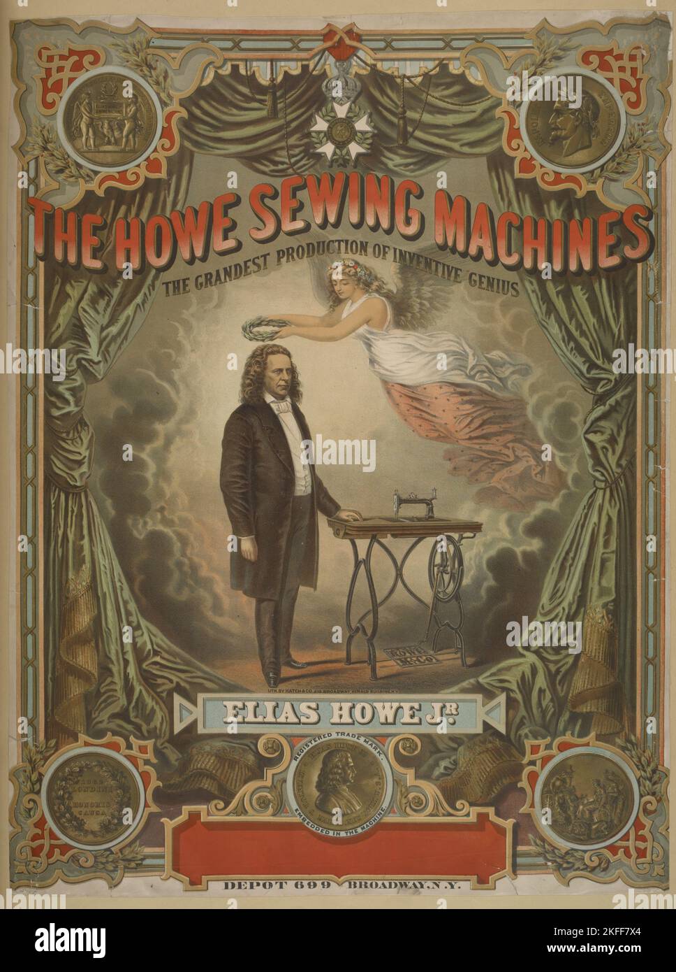 The Howe sewing machines, c1895 - 1917 Stock Photo - Alamy