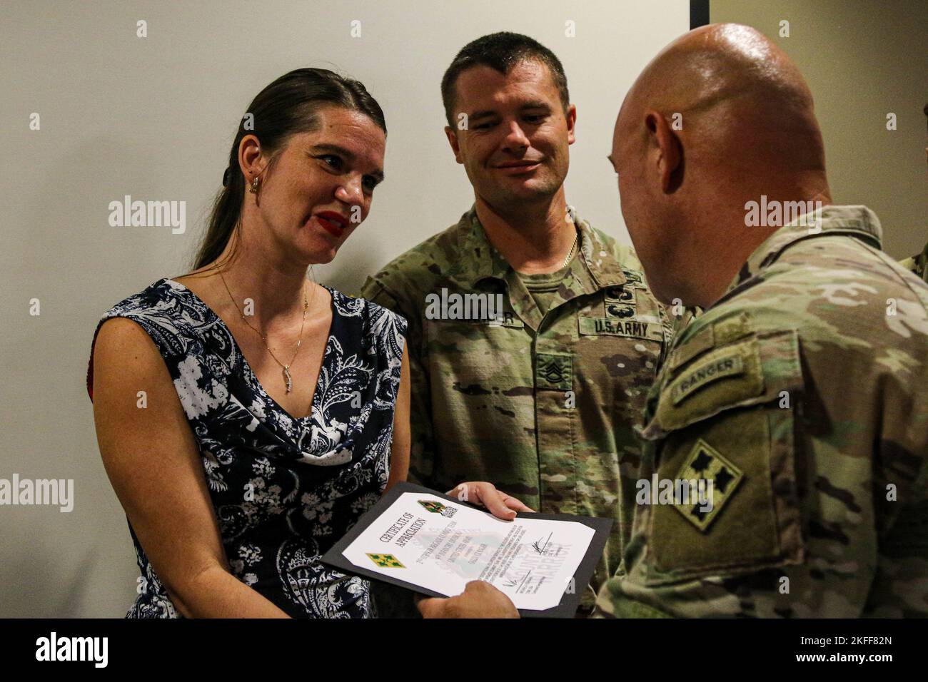 A Family member of a Soldier assigned to 2nd Stryker Brigade Combat ...