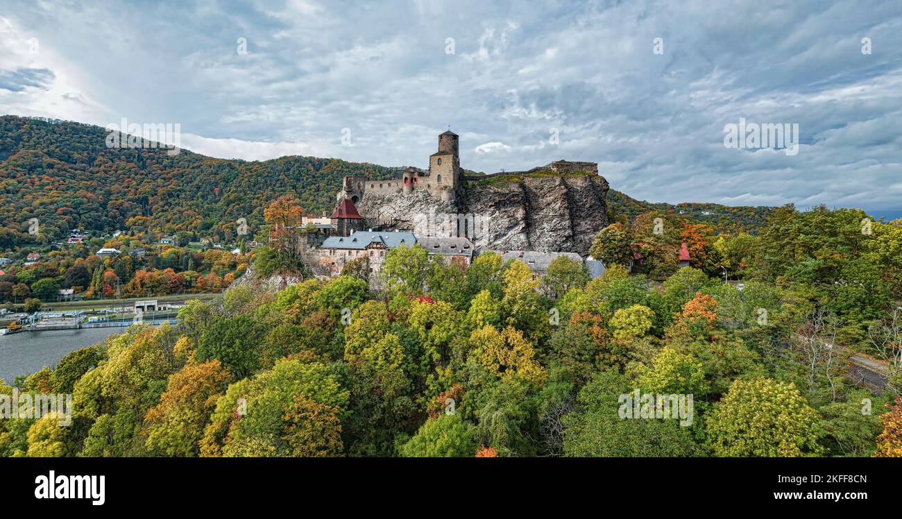 Gothic Castle Strekov, Usti Nad Labem, Czech Republic Stock Photo - Alamy