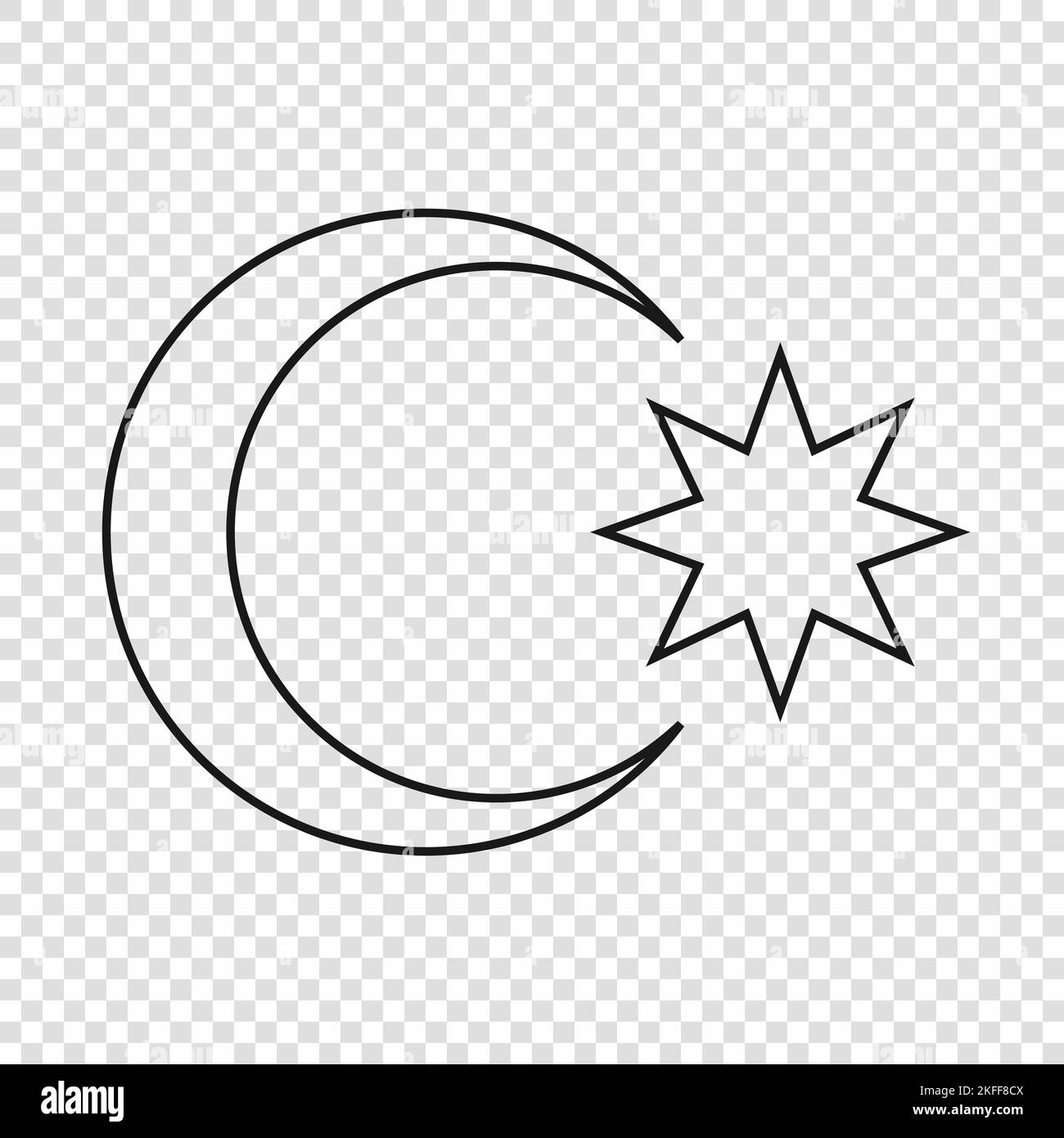 Thin line emblem of Azerbaijan. National symbol on transparent ...