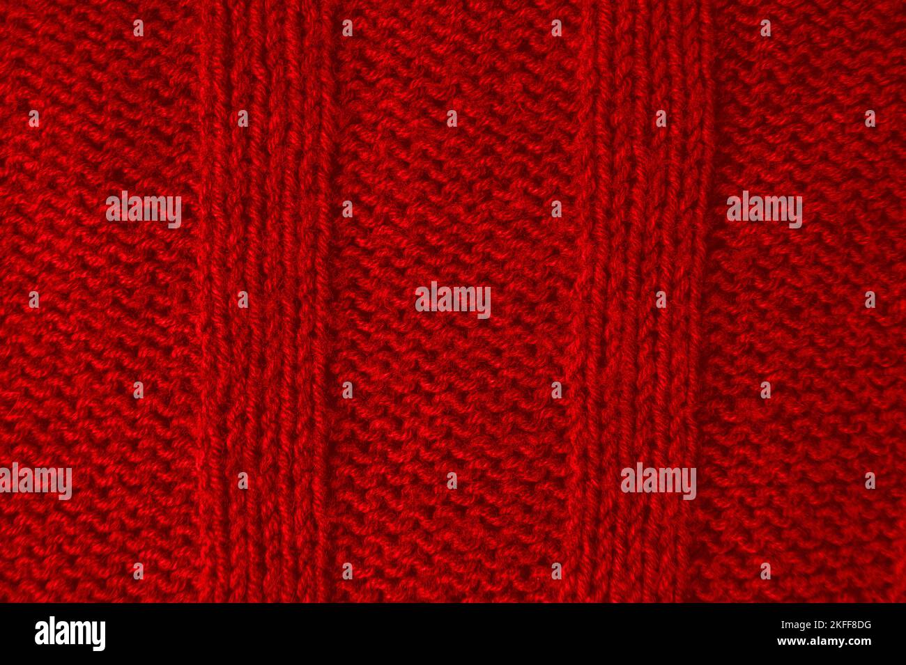 Handmade knitted material with detail woven threads Stock Photo - Alamy
