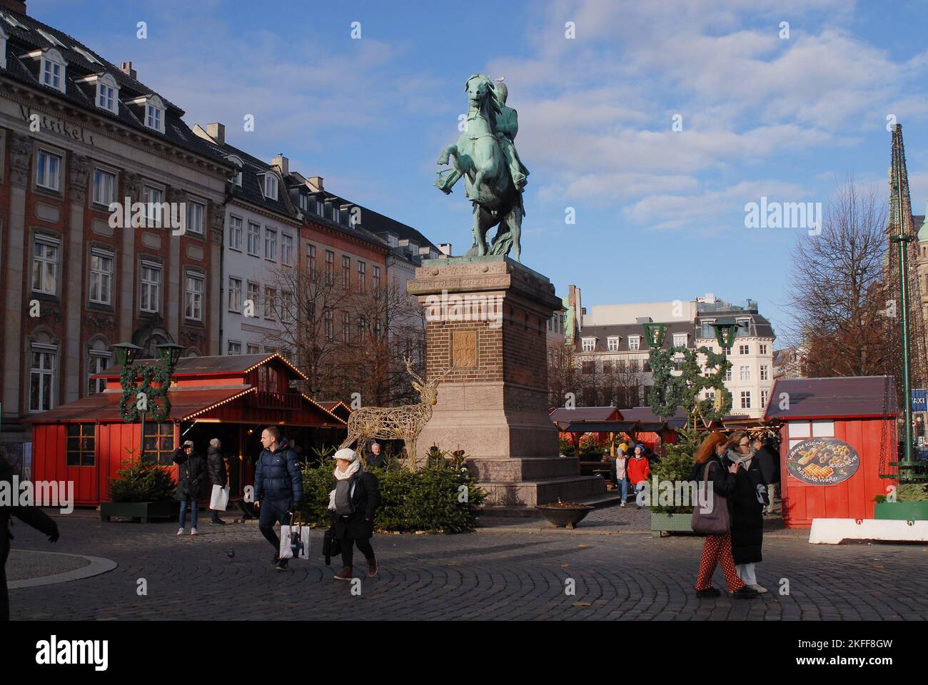 Copenhagen/Denmark/18 November 2022/ christmas market at hojbro plads ...