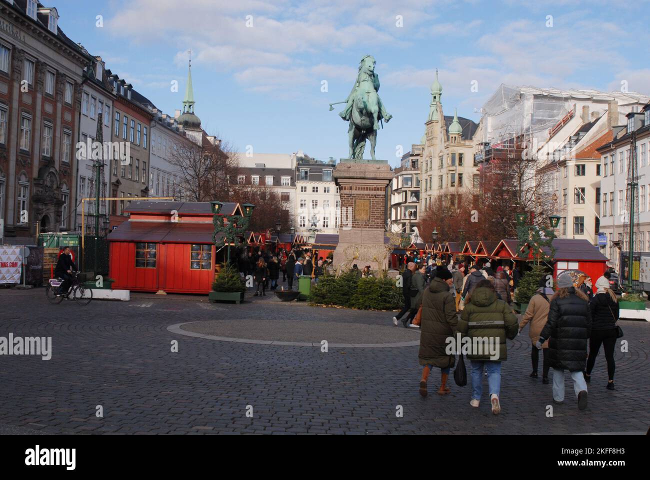 Copenhagen/Denmark/18 November 2022/ christmas market at hojbro plads ...