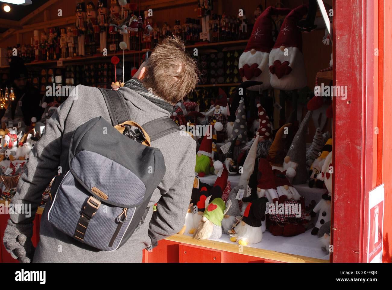 Copenhagen/Denmark/18 November 2022/ christmas market at hojbro plads ...