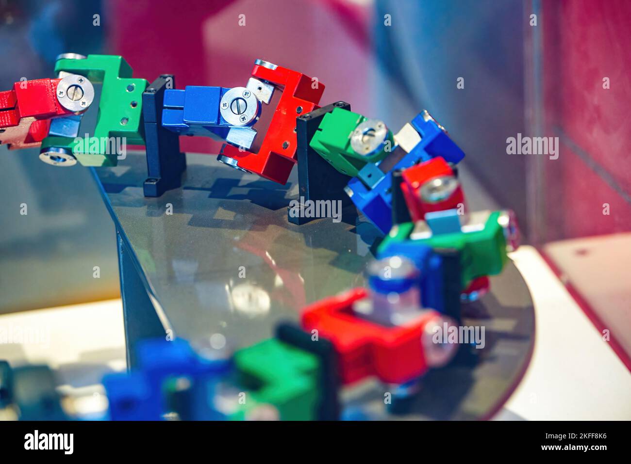 A set of teaching equipment mechanical gear universal joint model close ...