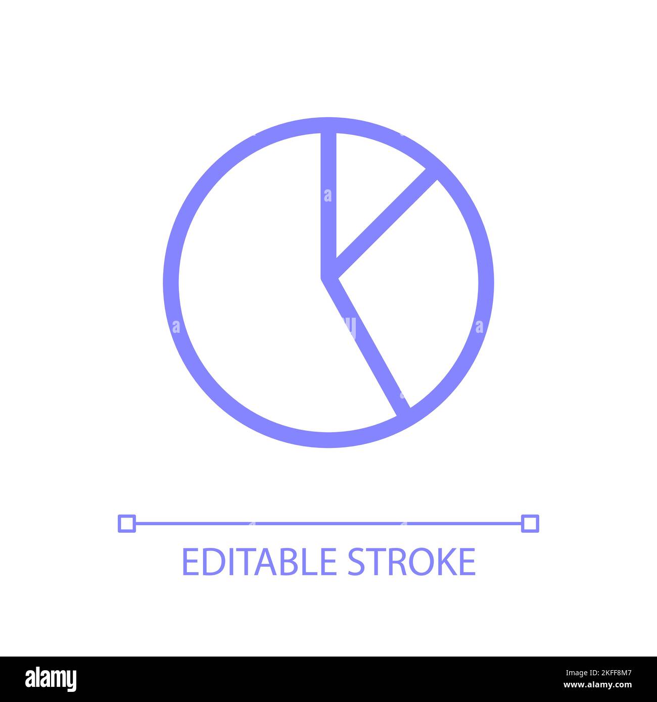 Pie chart pixel perfect color linear ui icon Stock Vector Image & Art ...