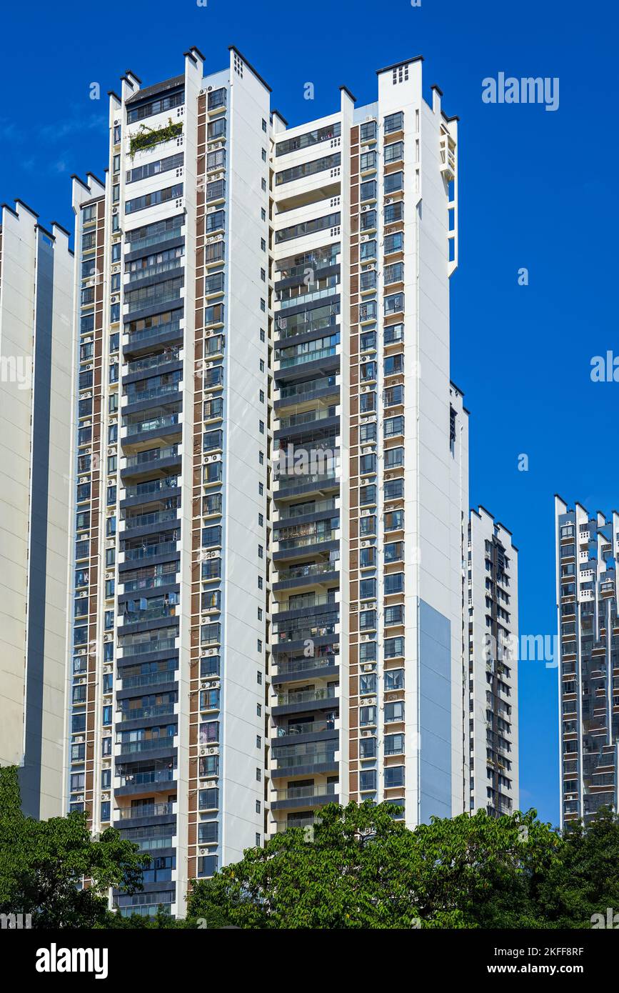 Close-up of modern high-rise buildings in the city Stock Photo - Alamy