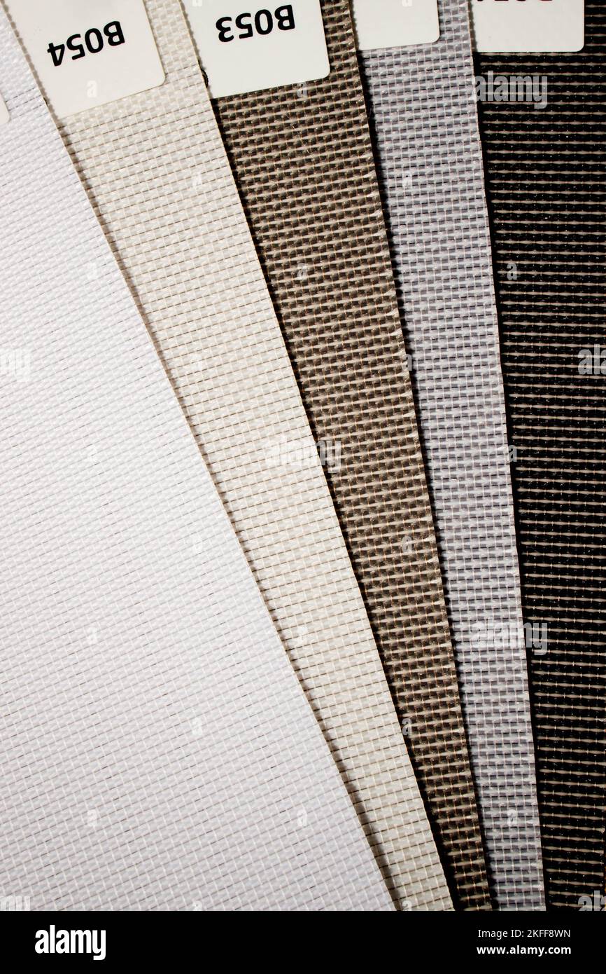 Catalog of different shades of fabric colors. Variety of color of dense ...