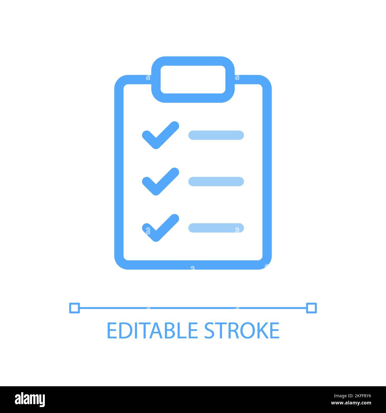 Checklist pixel perfect color linear ui icon Stock Vector Image & Art ...