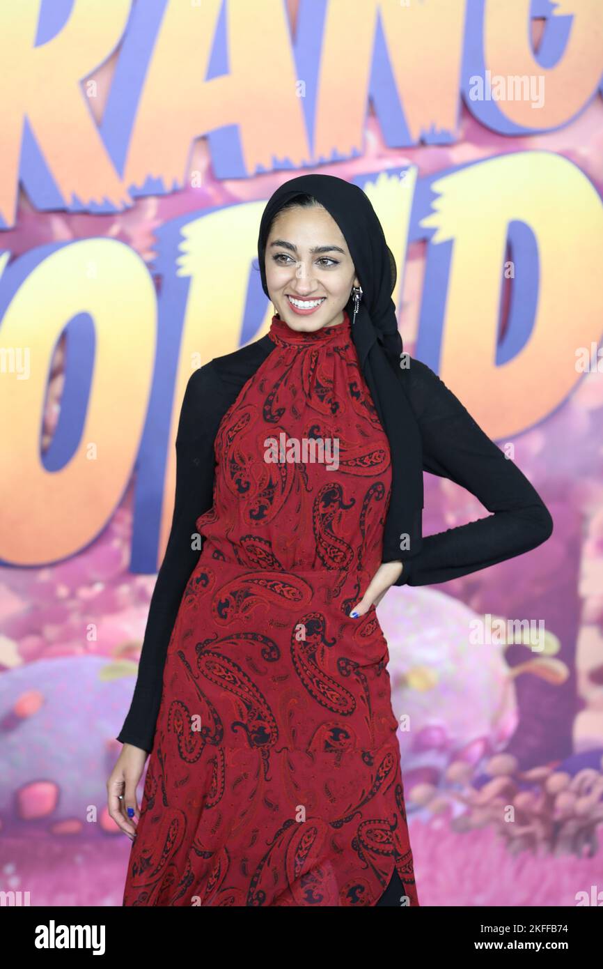 Zainab Jiwa attends the UK Premiere of "Strange World" at Cineworld ...