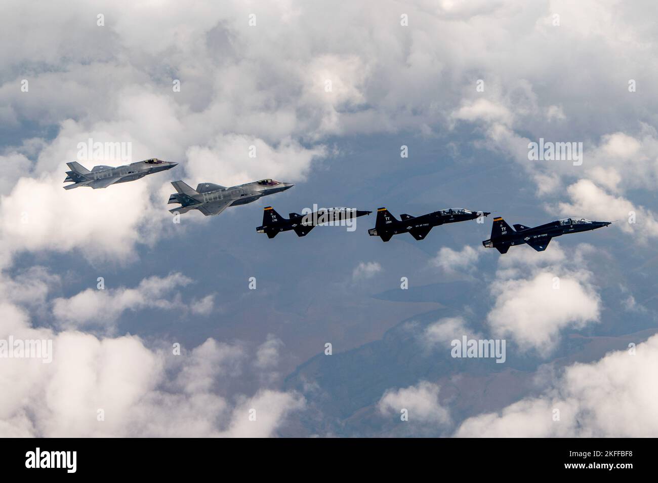 U.S. Air Force F-35A Lightning IIs assigned to the 61st Fighter ...