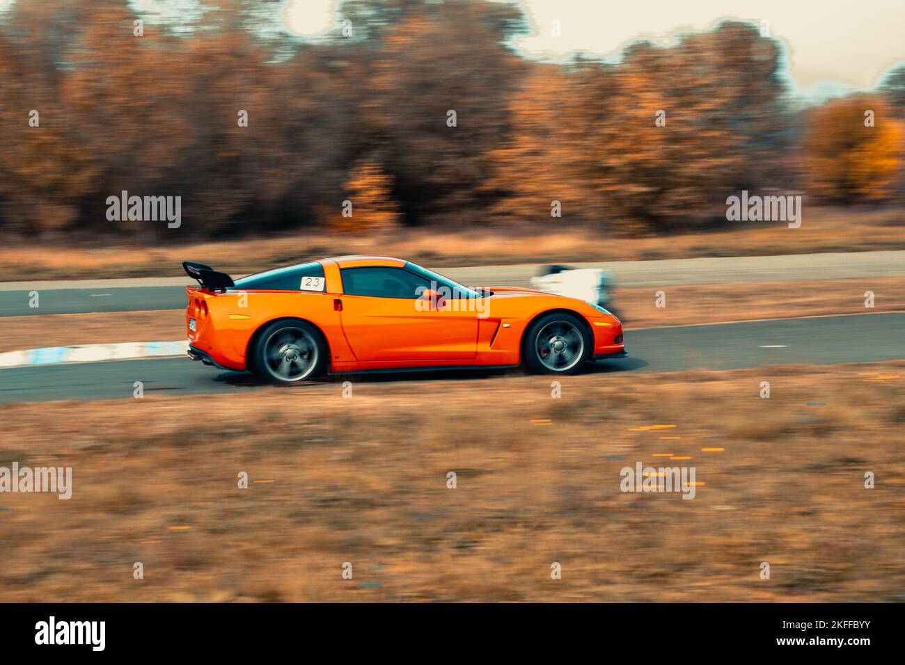 Chevrolet corvette on the track Stock Photo - Alamy