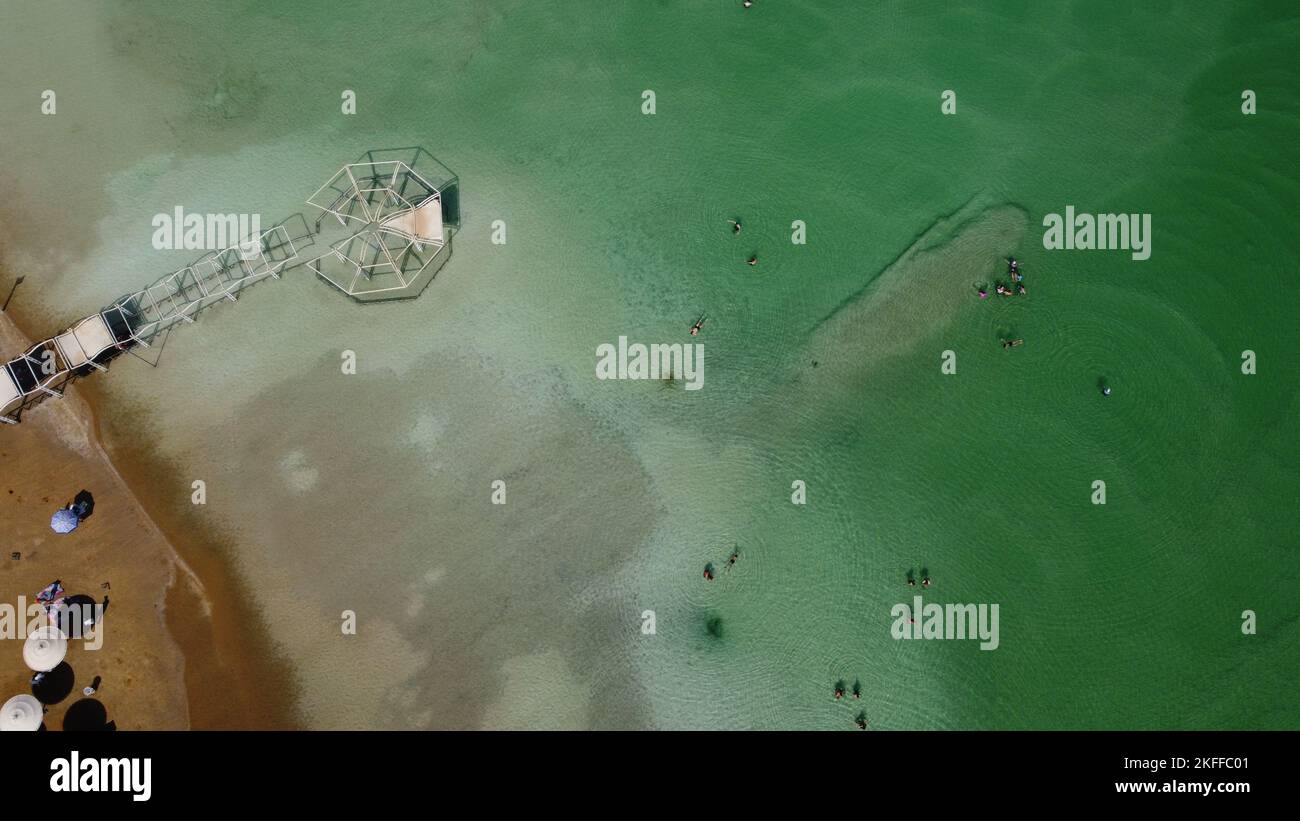 a beautiful picture of the dead sea from the Dji mini 2 4K photo Stock ...