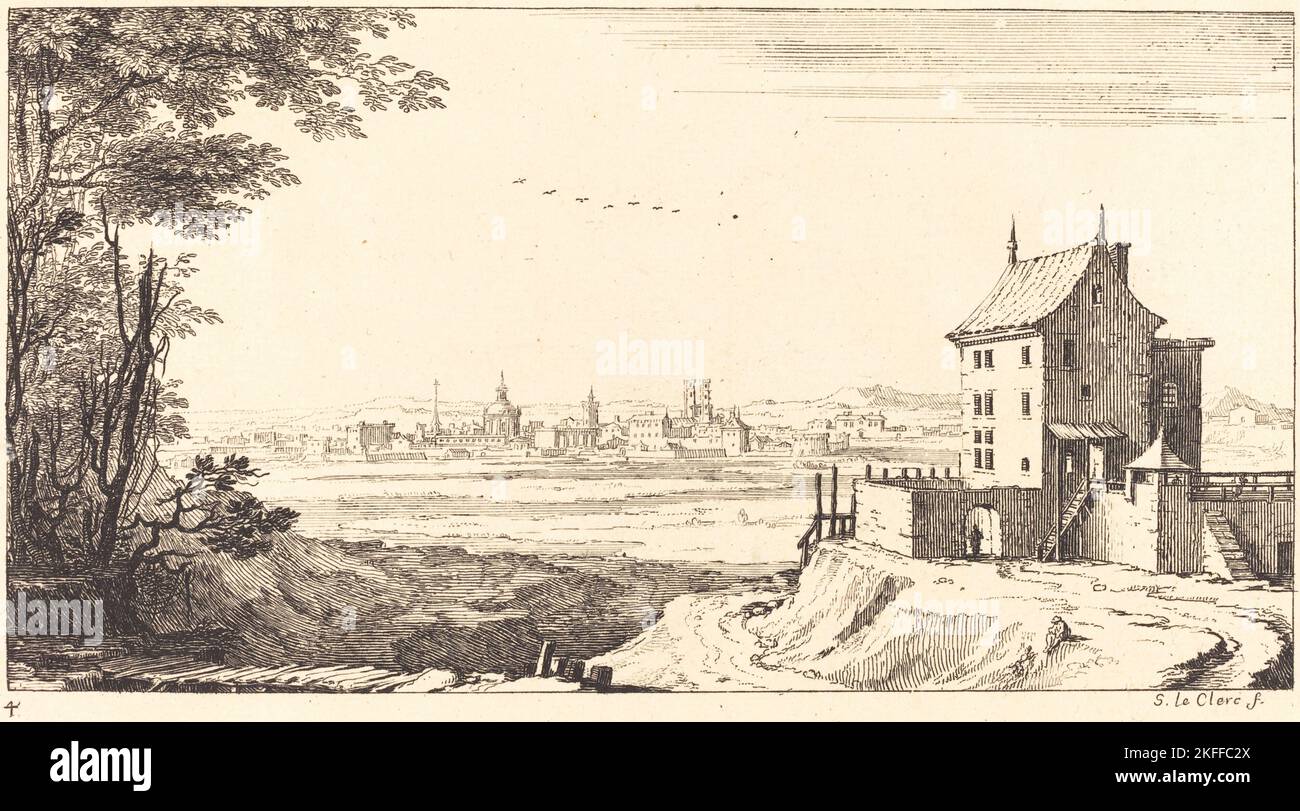 Landscape with City in Distance, 1673 Stock Photo - Alamy