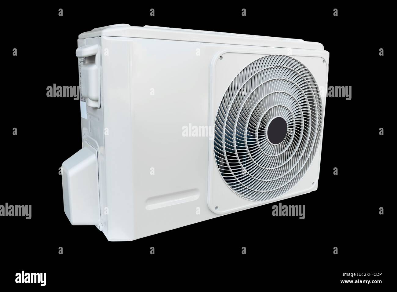 Air condition outdoor unit compressor isolated on black background ...