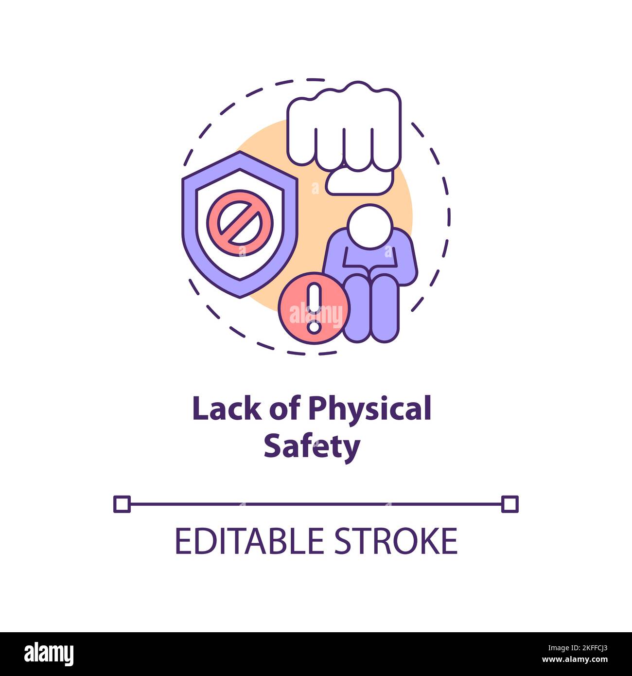 Lack of physical safety concept icon Stock Vector Image & Art - Alamy
