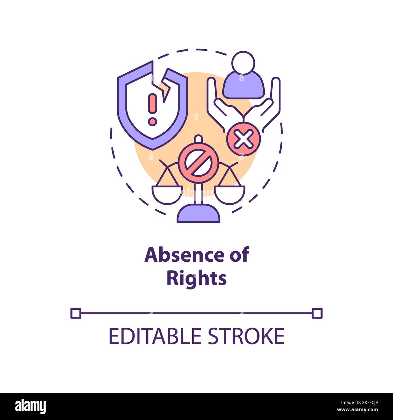 Absence of rights concept icon Stock Vector Image & Art - Alamy