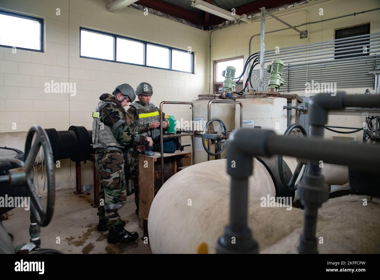 U.S. Air Force Senior Airman Joshua Crenshaw (left), and U.S. Air Force ...