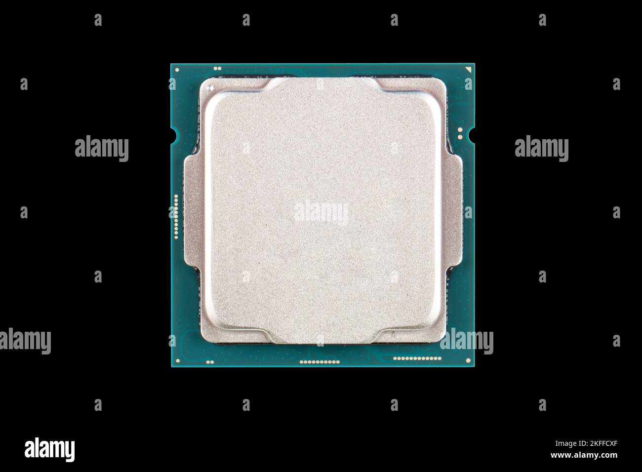 Top View Computer Processor Isolated On Black Background Cpu Central Processor Unit Computer 8784