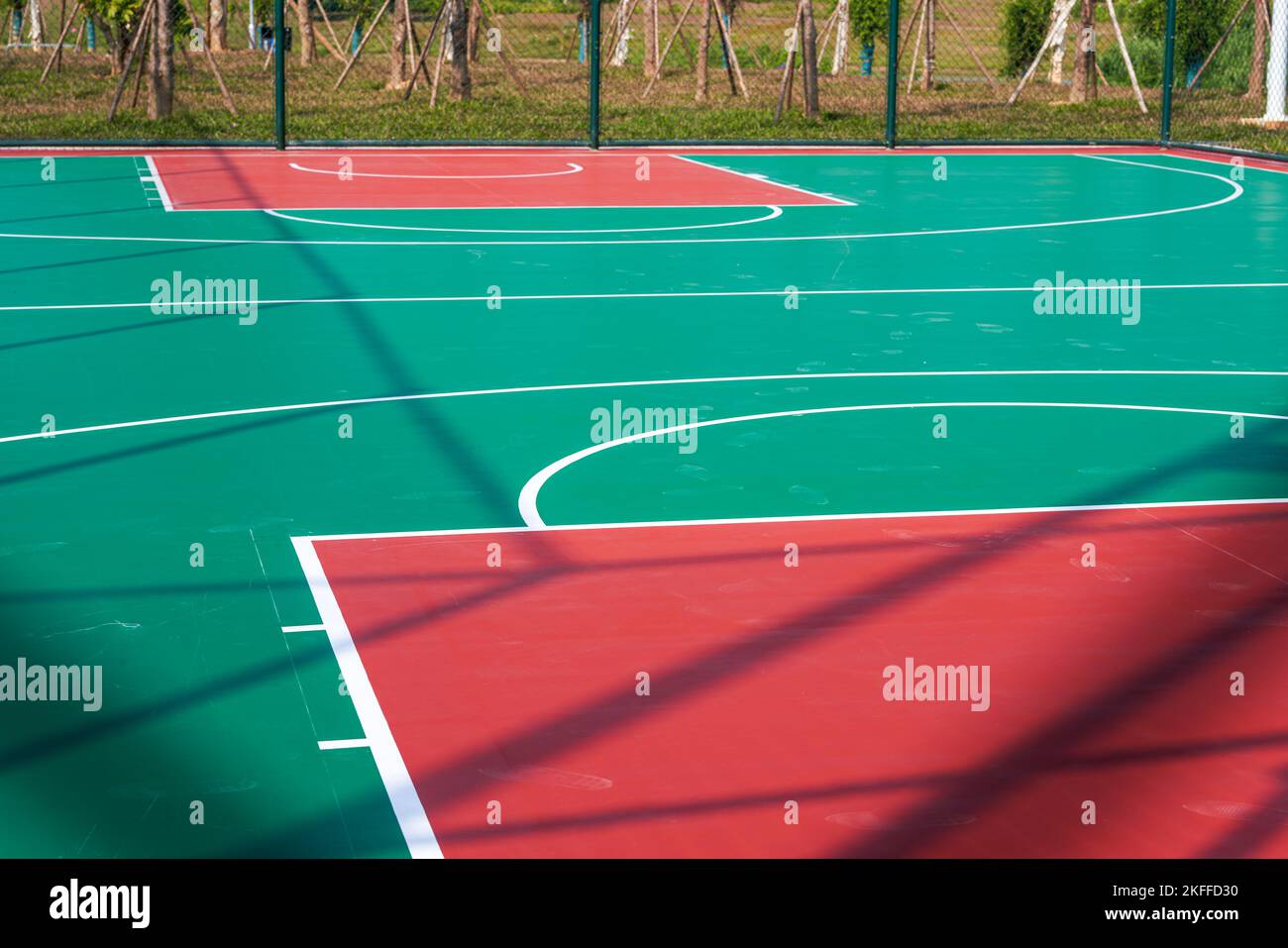 Close-up of a brand new basketball court Stock Photo - Alamy