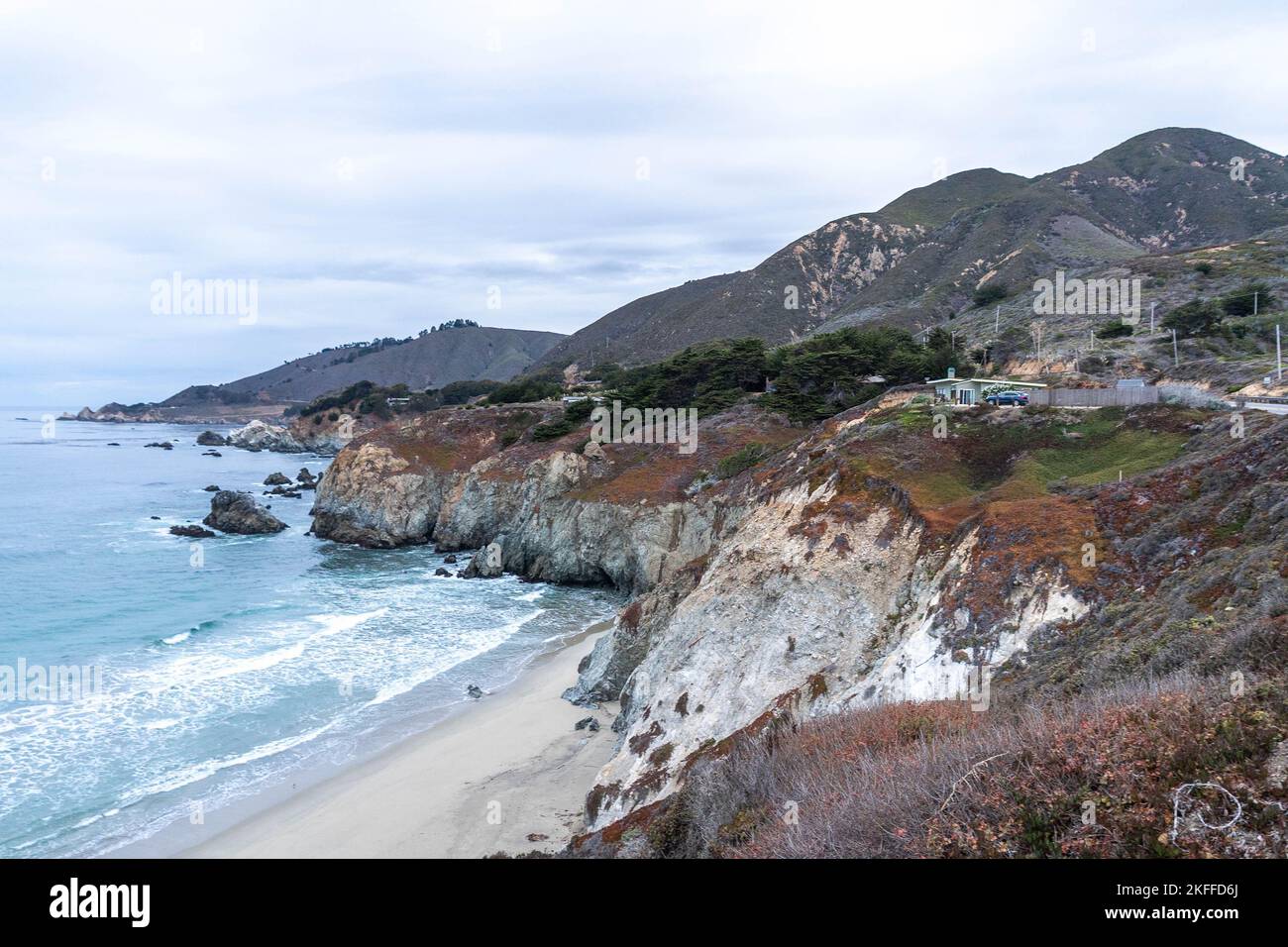 An aerial view of a seashore Stock Photo - Alamy