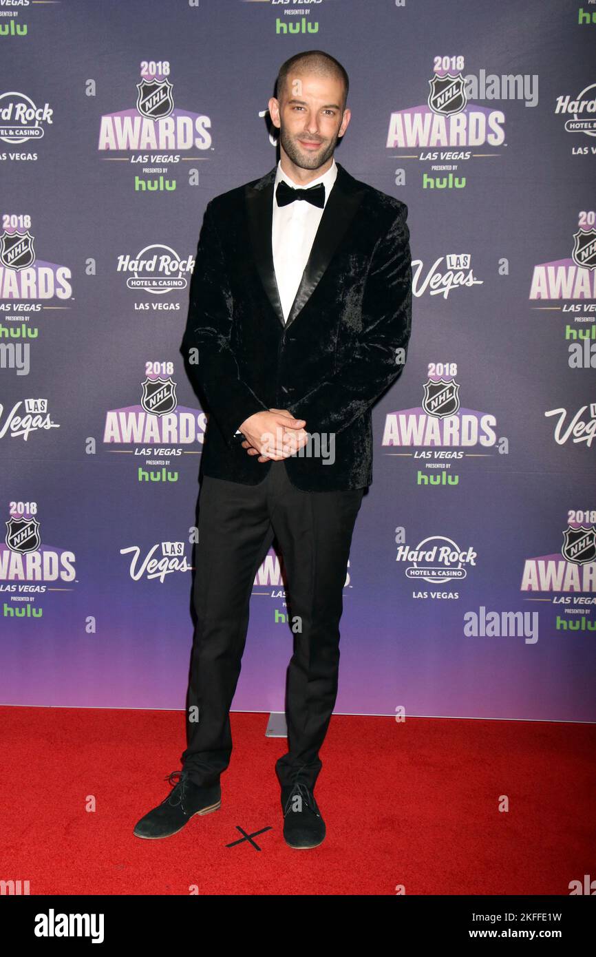 Darcy Oake attending the 2018 NHL Awards at the Hard Rock Hotel ...