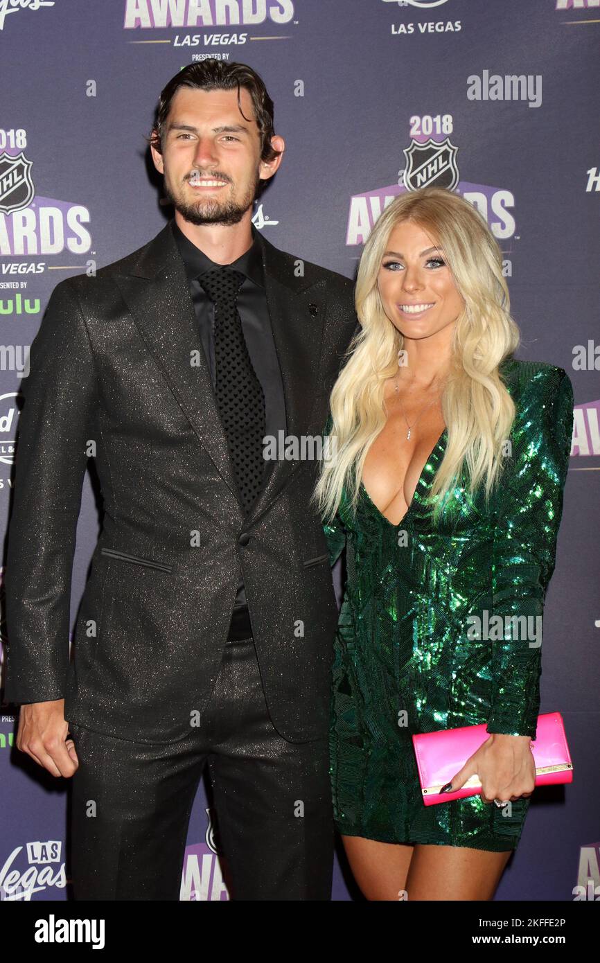 Connor Hellebuyck attending the 2018 NHL Awards at the Hard Rock Hotel ...