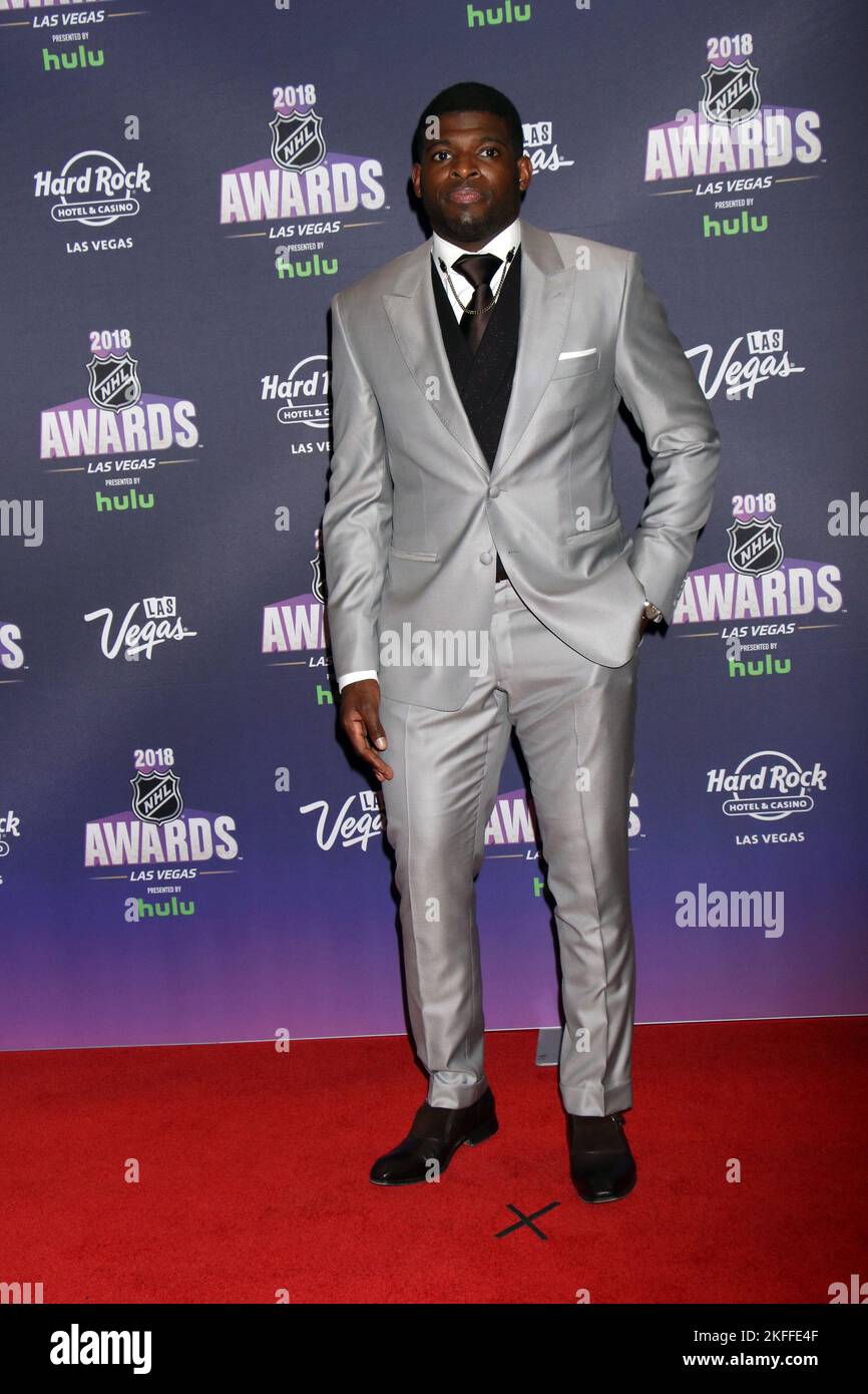 PK Subban attending the 2018 NHL Awards at the Hard Rock Hotel & Casino ...