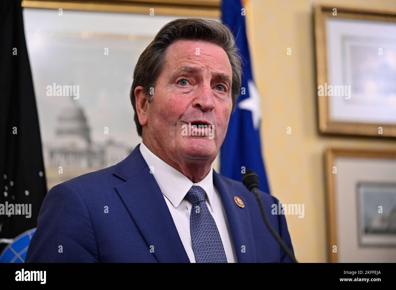 Rep. John Garamendi makes remarks during the Air Force’s 75th birthday ...