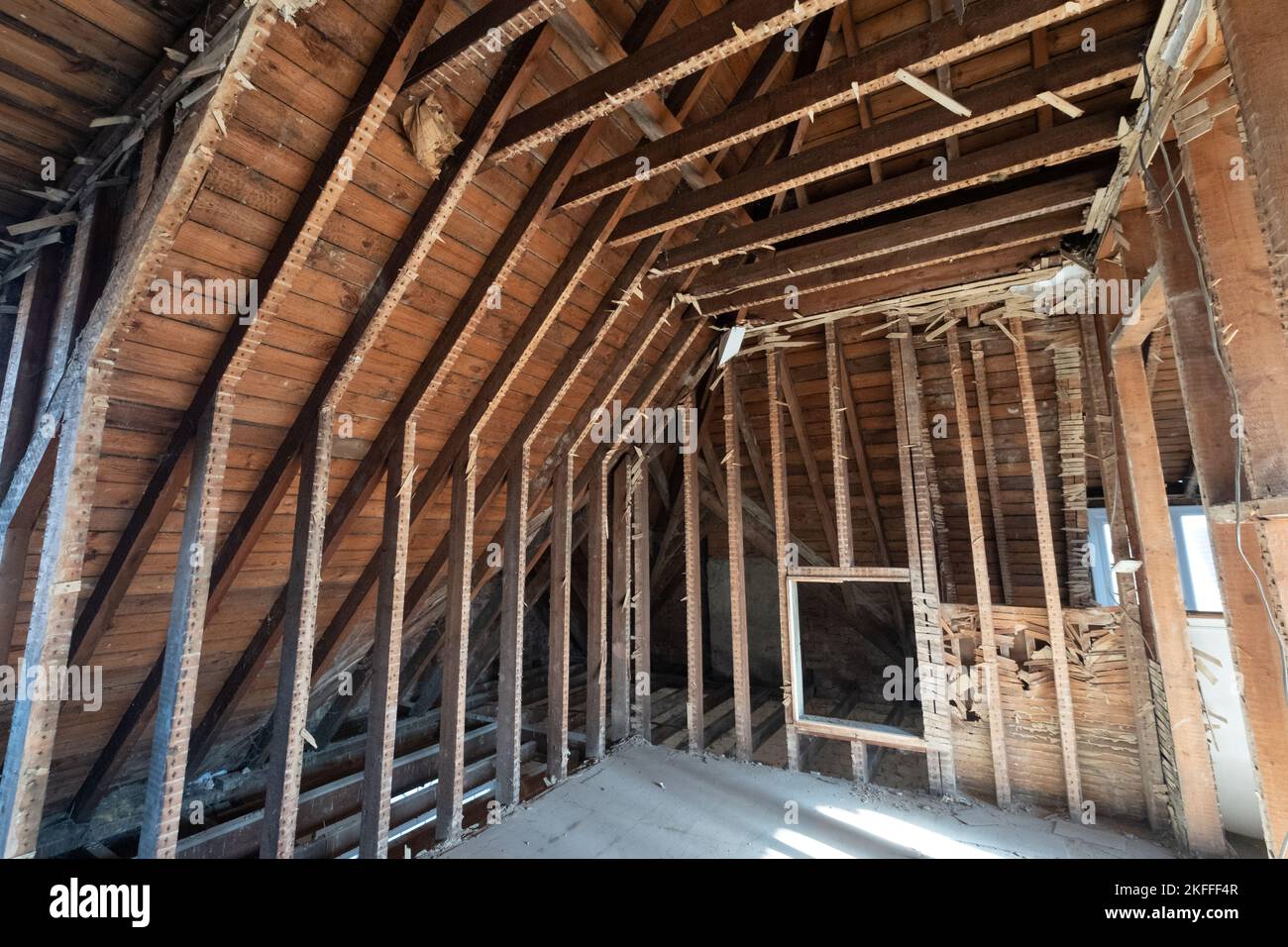 Building work underway in a suburban Edwardian house in Pinner ...