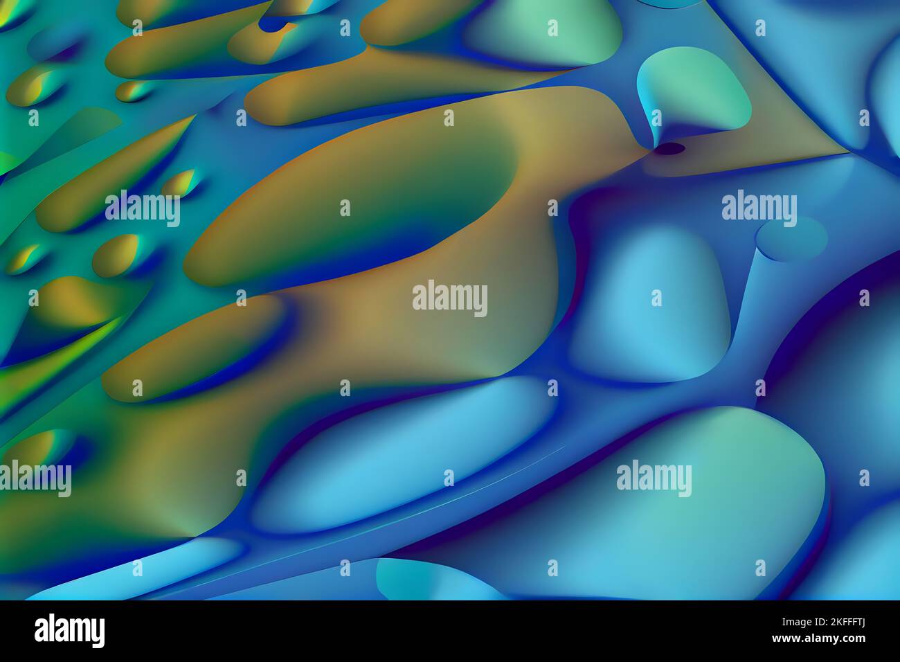 abstract 3d fractal background with smooth liquid forms Stock Photo - Alamy