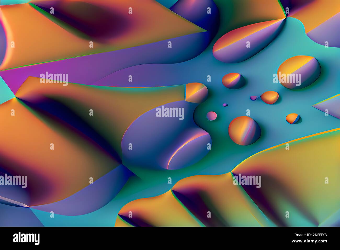 abstract 3d fractal background with smooth liquid forms Stock Photo - Alamy