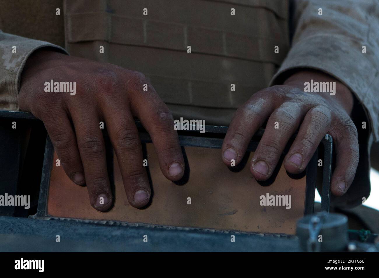 U.S. Marine Corps Lance Cpl. Patrick Anger, a Light Armored Vehicle ...