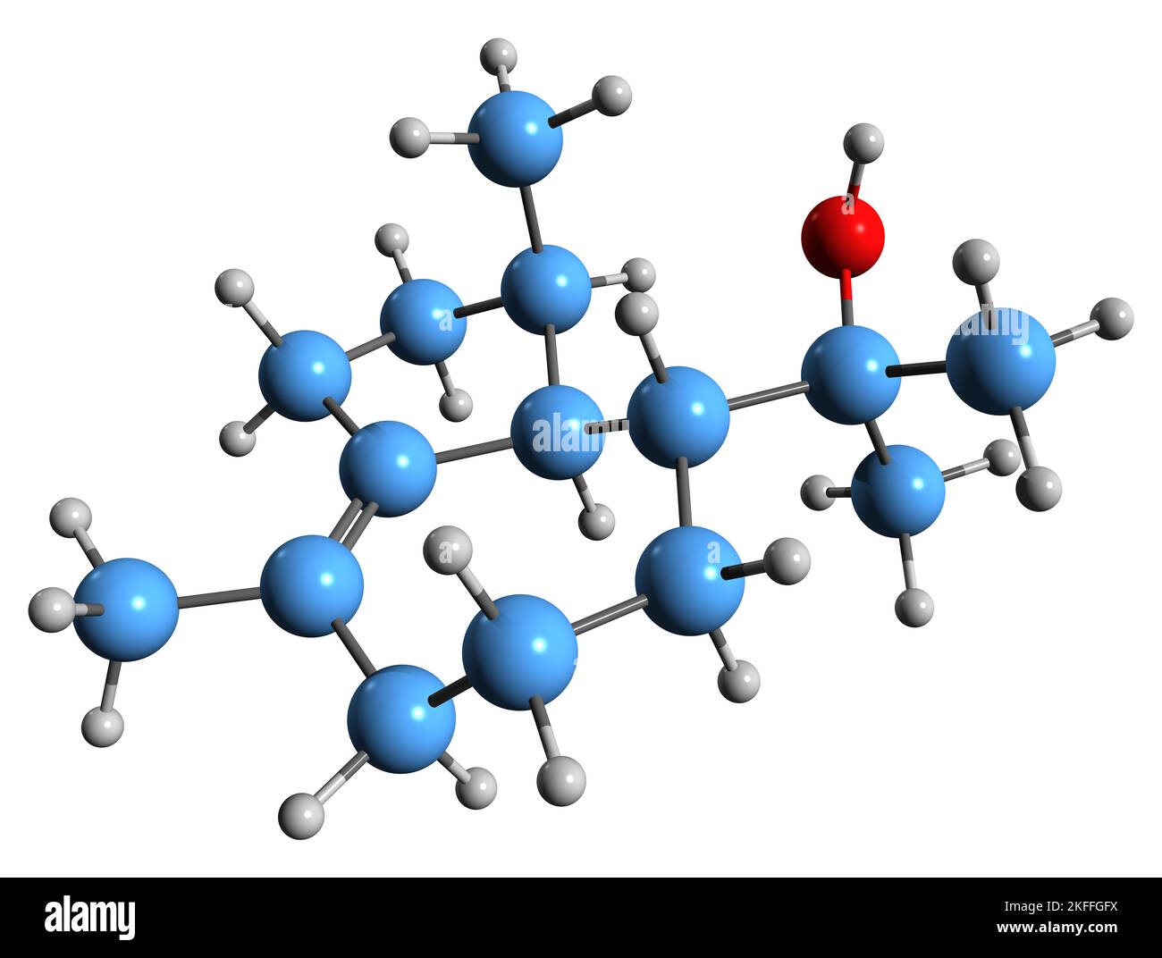 3D image of bulnesol skeletal formula - molecular chemical structure of ...