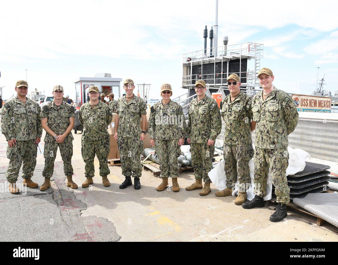 NORFOLK (Sept. 14, 2022) USS New Mexico (SSN-779) crew members pose ...