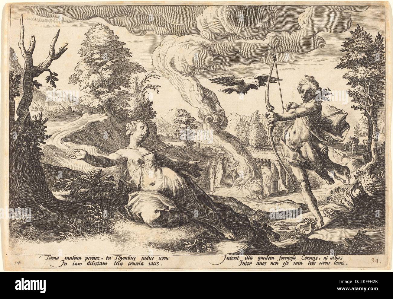 Apollo Killing Coronis Stock Photo - Alamy